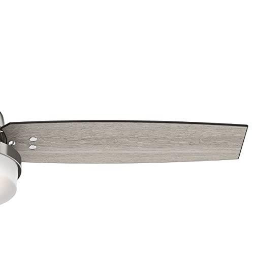 Hunter Fan Company, 59157, 52 inch Sentinel Brushed Nickel Ceiling Fan with LED Light Kit and Handheld Remote