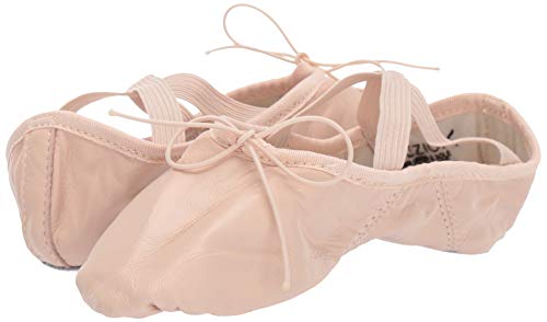 Capezio Girls Leather Juliet Ballet Shoe-Child, Light Pink, 12.5 Little Kid