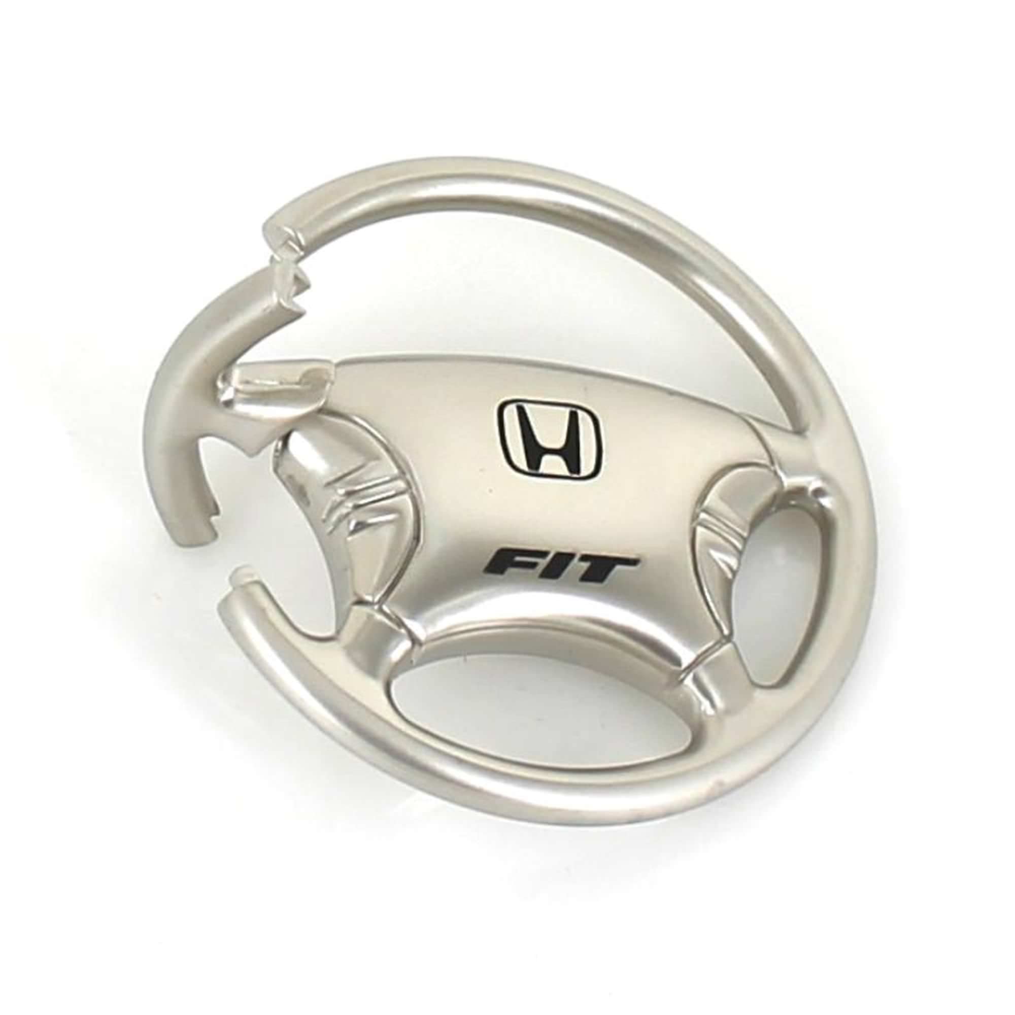 Au-TOMOTIVE GOLD Steering Wheel Key Chain for Honda Fit (Chrome)