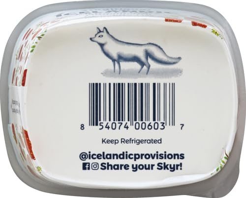 Icelandic Provisions, Strawberry and Lingonberry Thick and Creamy SKYR, 5.3 Ounce