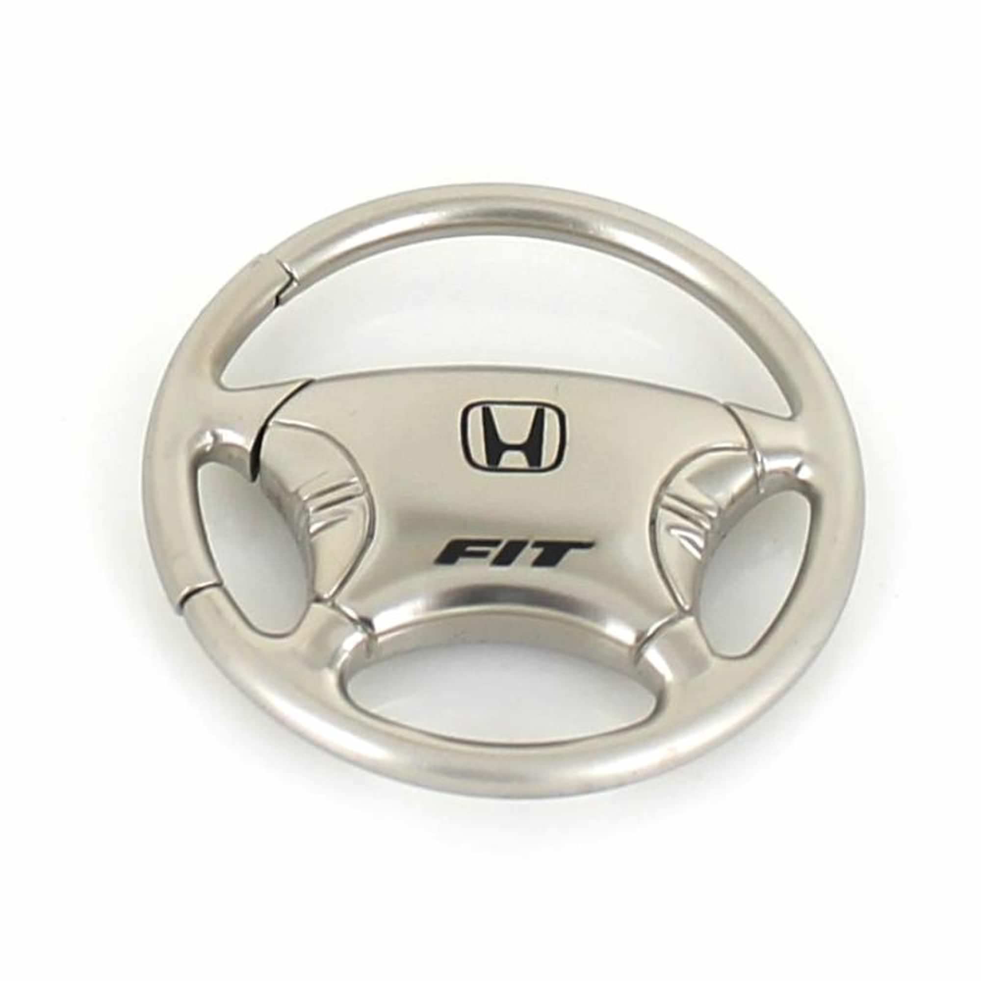Au-TOMOTIVE GOLD Steering Wheel Key Chain for Honda Fit (Chrome)