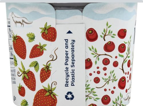 Icelandic Provisions, Strawberry and Lingonberry Thick and Creamy SKYR, 5.3 Ounce
