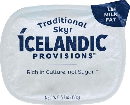 Icelandic Provisions, Strawberry and Lingonberry Thick and Creamy SKYR, 5.3 Ounce