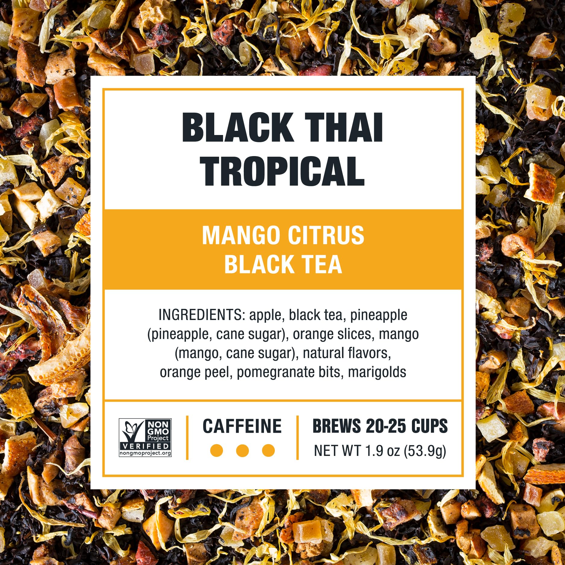 Tiesta Tea - Black Thai Tropical | Loose Leaf | Mango Citrus Black Tea | Premium Blend | High Caffeinated | Make Hot or Iced & Brews Up to 25 Cups | 1.9oz Resealable Pouch