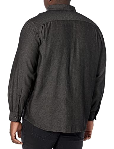Wrangler Authentics Men's Long Sleeve Classic Woven Shirt, Black Denim, XX-Large