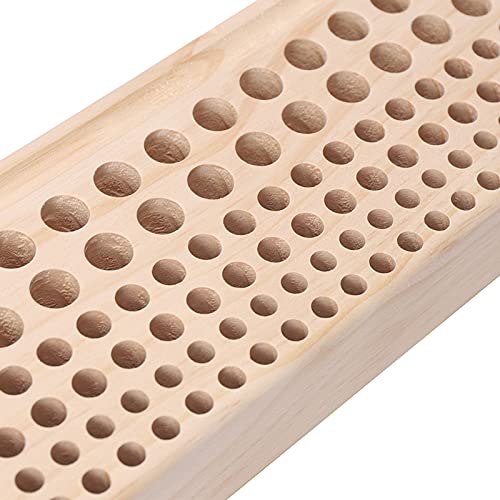 98 Holes Wood Tool Rack Leather Wooden Stamps Stand Holder Organizer for DIY Craft