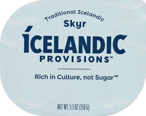 Icelandic Provisions, Peach and Cloudberry Thick and Creamy SKYR, 5.3 Ounce