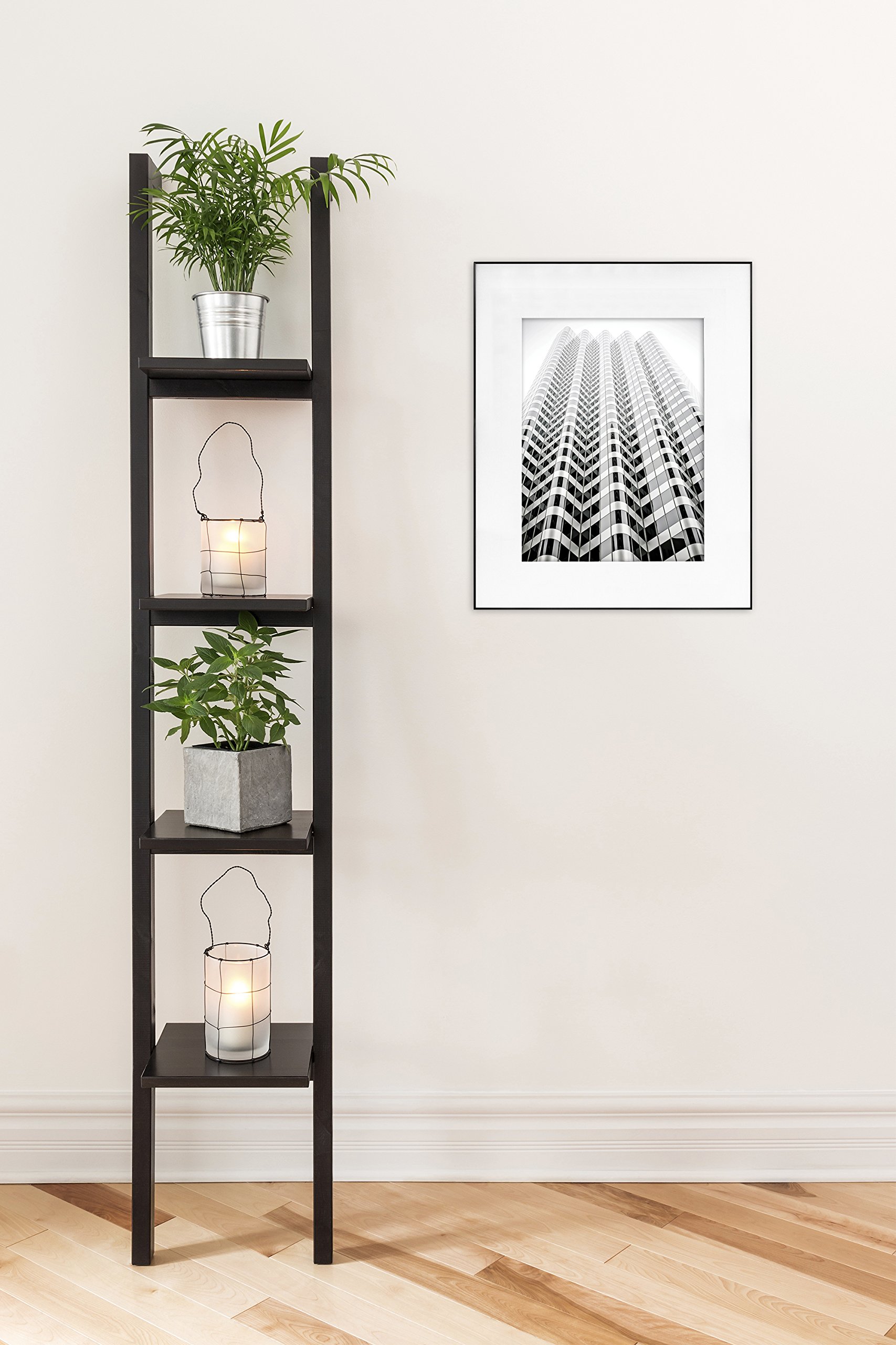 MCS Framatic Fineline Aluminum Frame, Black, 16 x 20 in matted to 11 x 14 in, Single