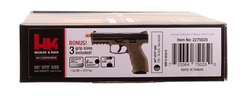 HK Heckler & Koch VP9 GBB Blowback 6mm BB Pistol Airsoft Gun, FDE