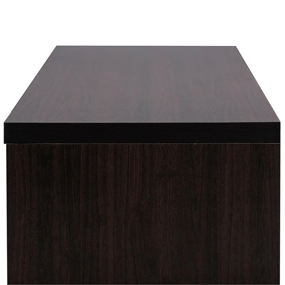Baxton Studio Beasley 5-Shelf Wood TV Stand, Dark Brown (118-6481-HiT)