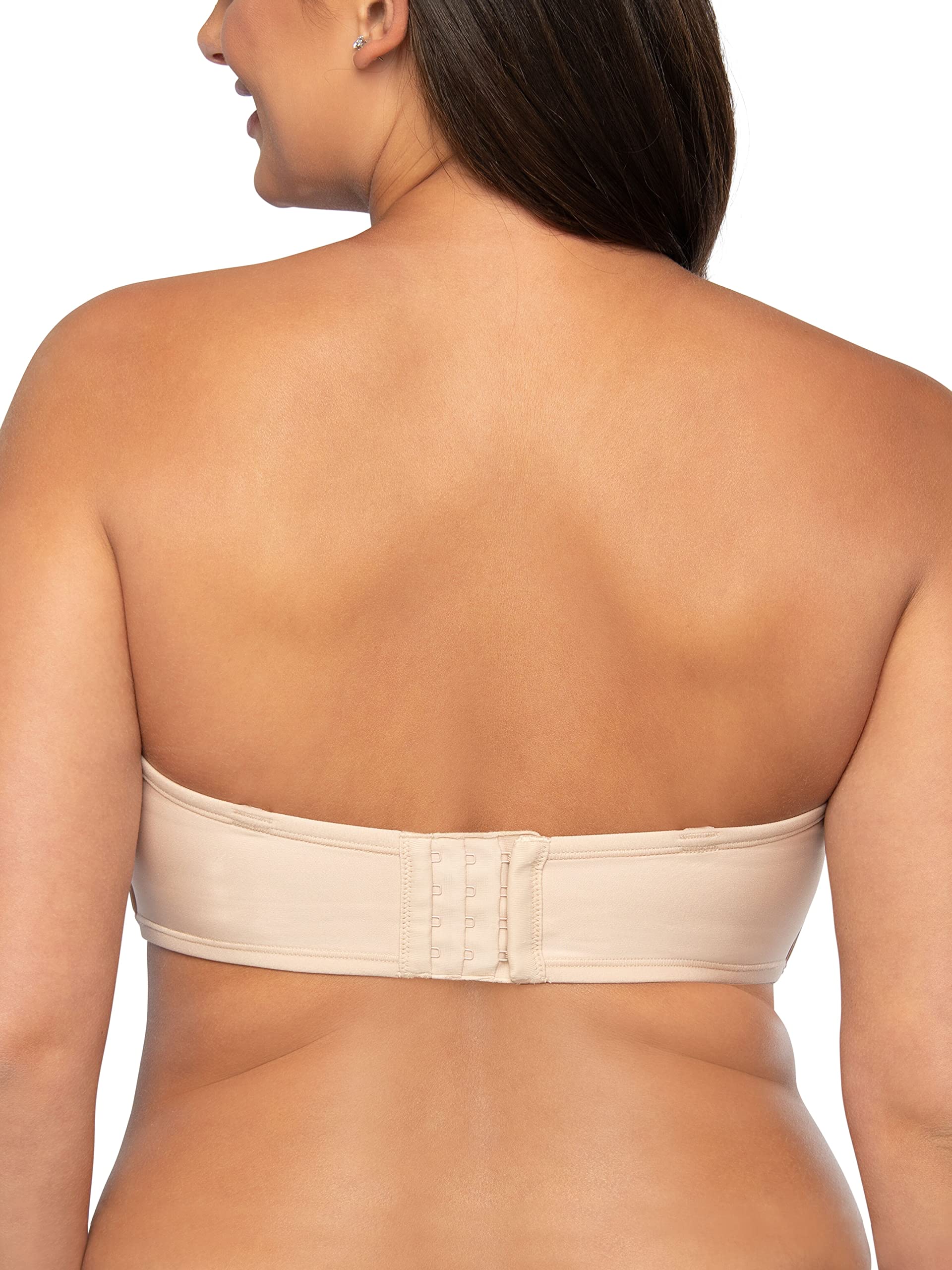 Vanity Fair Womens Beauty Back Smoothing Strapless Bra, 4-way Stretch Fabric, Lightly Lined Cups Up To H Bra, Rose Beige, 36C US