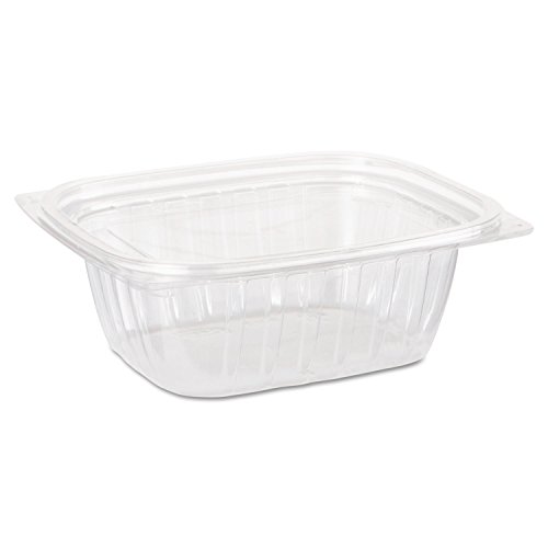 Dart CH8DED 8 oz Tamper-Resistant Clear Hinged Container with Dome Lid (Case of 200)
