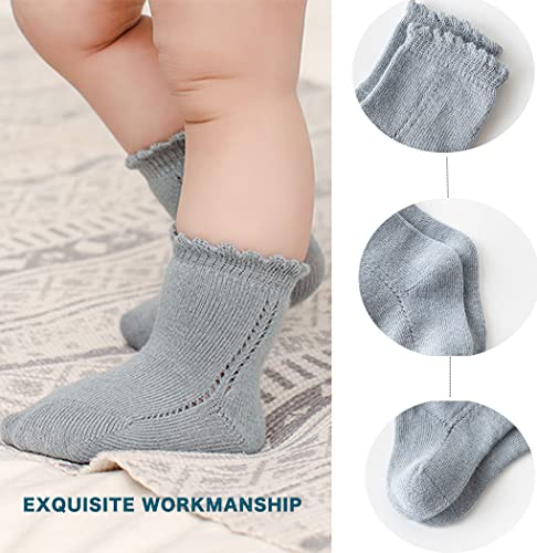 MOMSMENU Baby Socks Unisex Cotton Soft for Infant Toddlers Kids Boys Girls 0-12month 6 Pair
