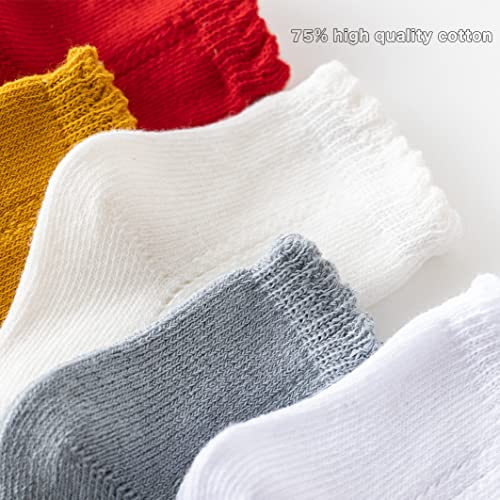 MOMSMENU Baby Socks Unisex Cotton Soft for Infant Toddlers Kids Boys Girls 0-12month 6 Pair