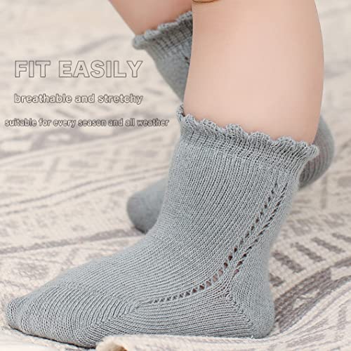 MOMSMENU Baby Socks Unisex Cotton Soft for Infant Toddlers Kids Boys Girls 0-12month 6 Pair