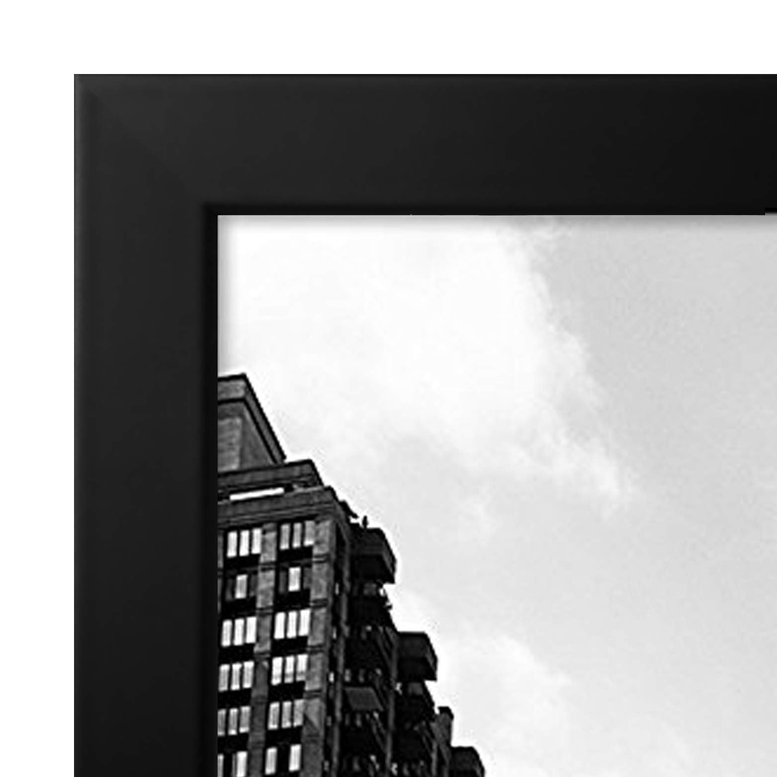 Americanflat 11x17 Picture Frame with Shatter-Resistant Glass - Gallery Style Frame with Engineered Wood - Signature Collection - Photo Frame for Wall Display - Black