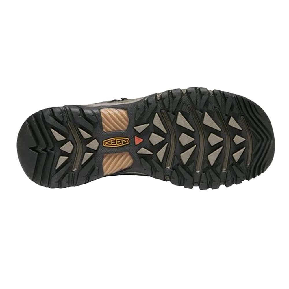 KEEN Men's Targhee 3 Mid Height Waterproof Hiking Boots, Black Olive/Golden Brown, 10.5