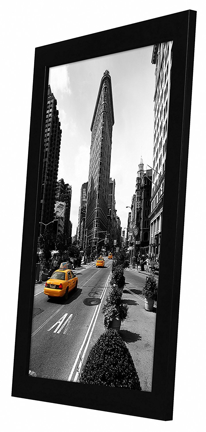 Americanflat 11x17 Picture Frame with Shatter-Resistant Glass - Gallery Style Frame with Engineered Wood - Signature Collection - Photo Frame for Wall Display - Black