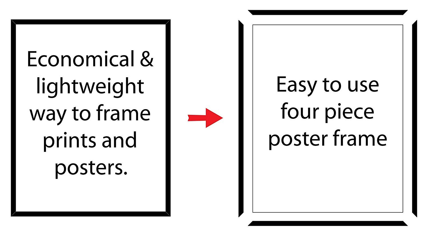 MCS 16x20 Inch Elite Poster Frame (2pk), White (65672)