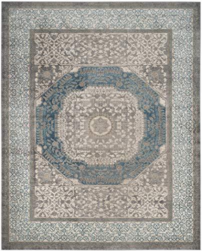 SAFAVIEH Sofia Collection 10' x 14' Light Grey/Blue SOF365A Vintage Oriental Distressed Non-Shedding Living Room Bedroom Dining Home Office Area Rug