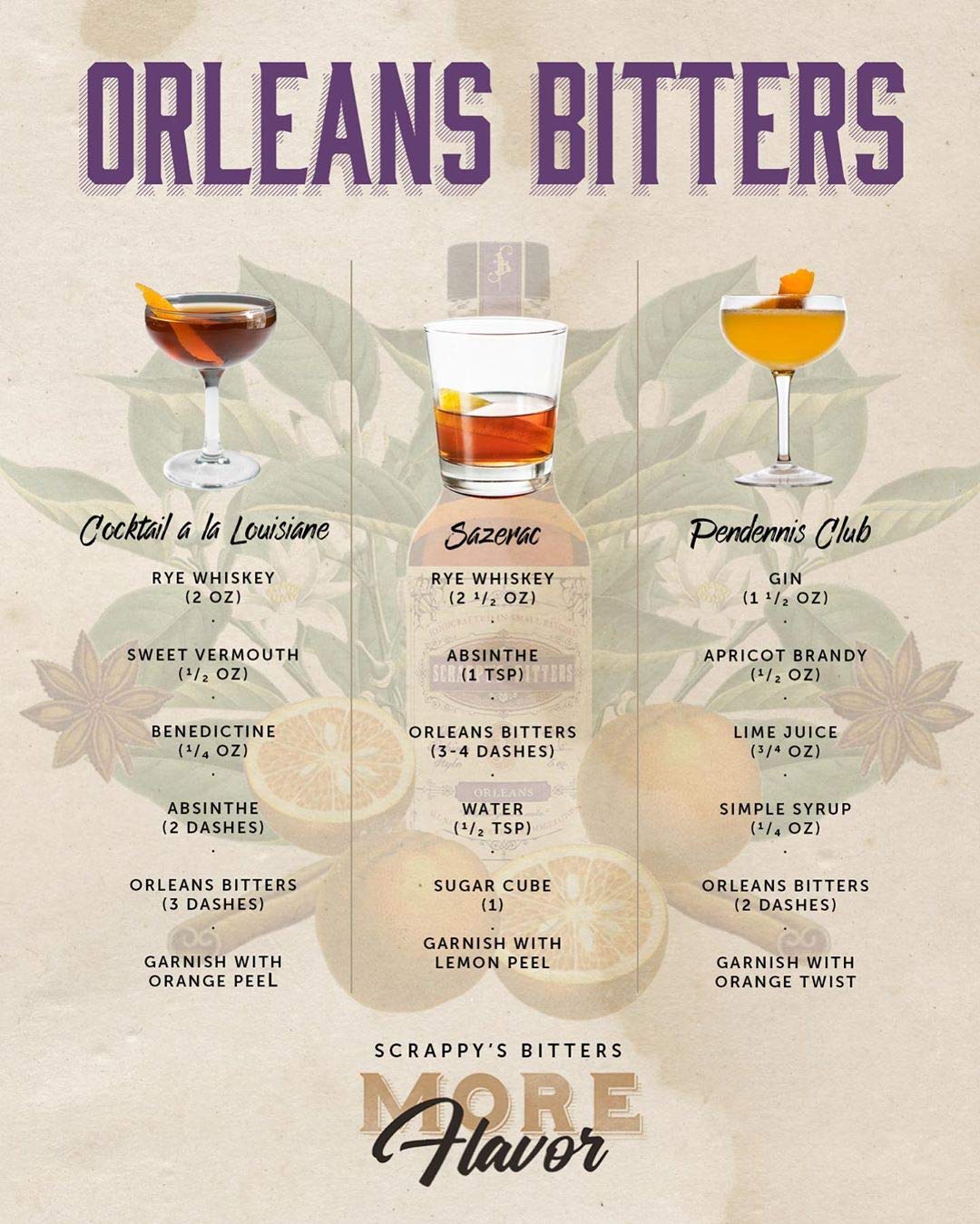 Scrappy's Bitters - Orleans, 5 oz - Organic Ingredients, Finest Herbs & Zests, No Extracts, Artificial Flavors, Chemicals or Dyes. Made in the USA!