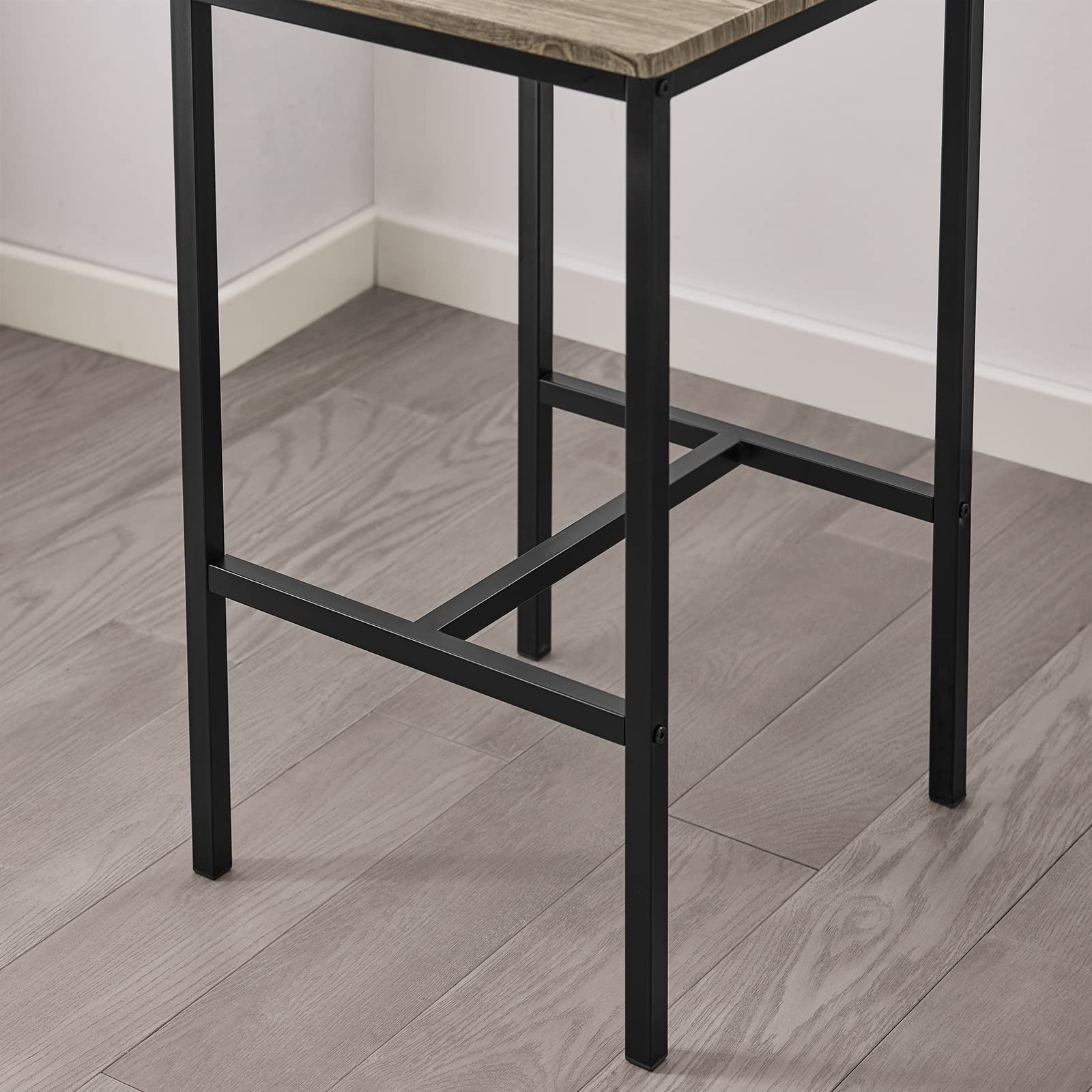 Haotian SoBuy 3 Piece Dining Set, Dining Table with 2 Stools, Bar Table Set, Home Kitchen Counter Breakfast Table, Bar Table with 2 Bar Chairs, Natural OGT03-N