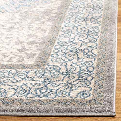 SAFAVIEH Sofia Collection 10' x 14' Light Grey/Blue SOF365A Vintage Oriental Distressed Non-Shedding Living Room Bedroom Dining Home Office Area Rug