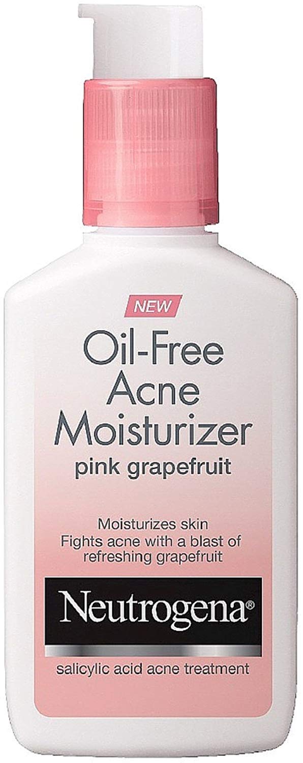 Neutrogena Oil-Free Acne Moisturizer, Pink Grapefruit 4 oz (3 Pack)