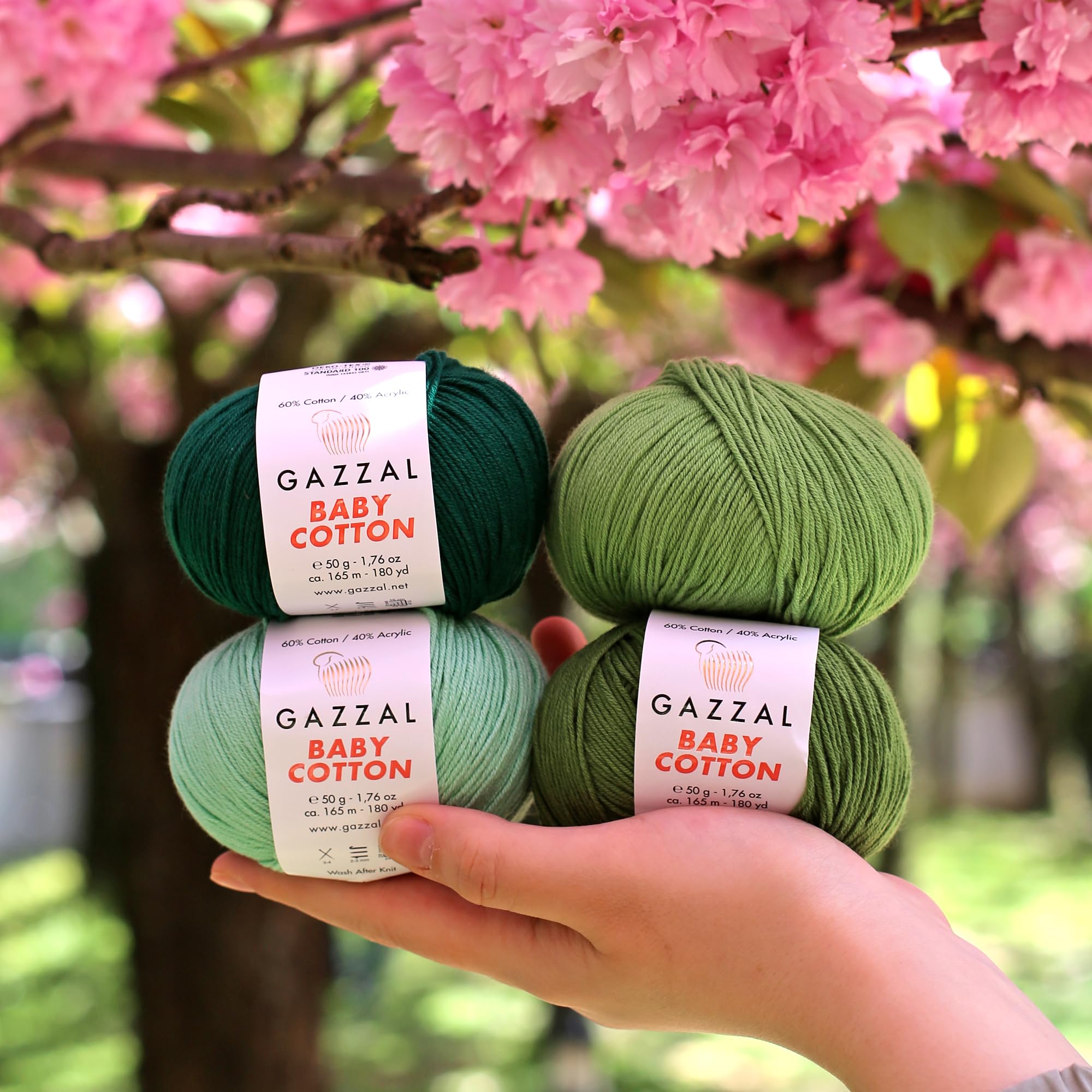 5 Skein (Pack) Total 8.8 Oz. Gazzal Baby Cotton Each 1.76 Oz (50g) / 150 Yrds (165m) Soft, Fine Baby Yarn, 60% Cotton (Black - 3433)