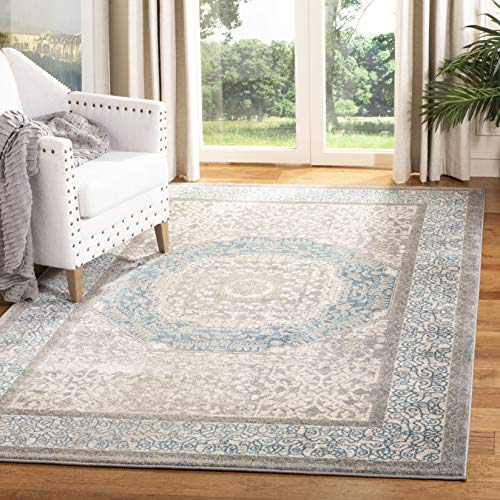SAFAVIEH Sofia Collection 10' x 14' Light Grey/Blue SOF365A Vintage Oriental Distressed Non-Shedding Living Room Bedroom Dining Home Office Area Rug