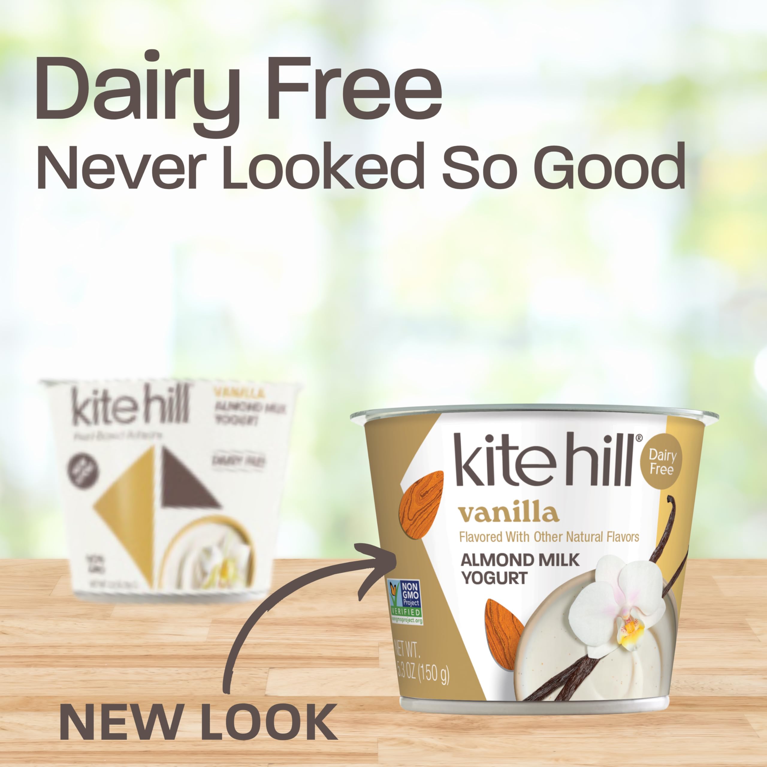 Kite Hill Vanilla Almond Milk Yogurt, 5.3 Ounces, Dairy Free