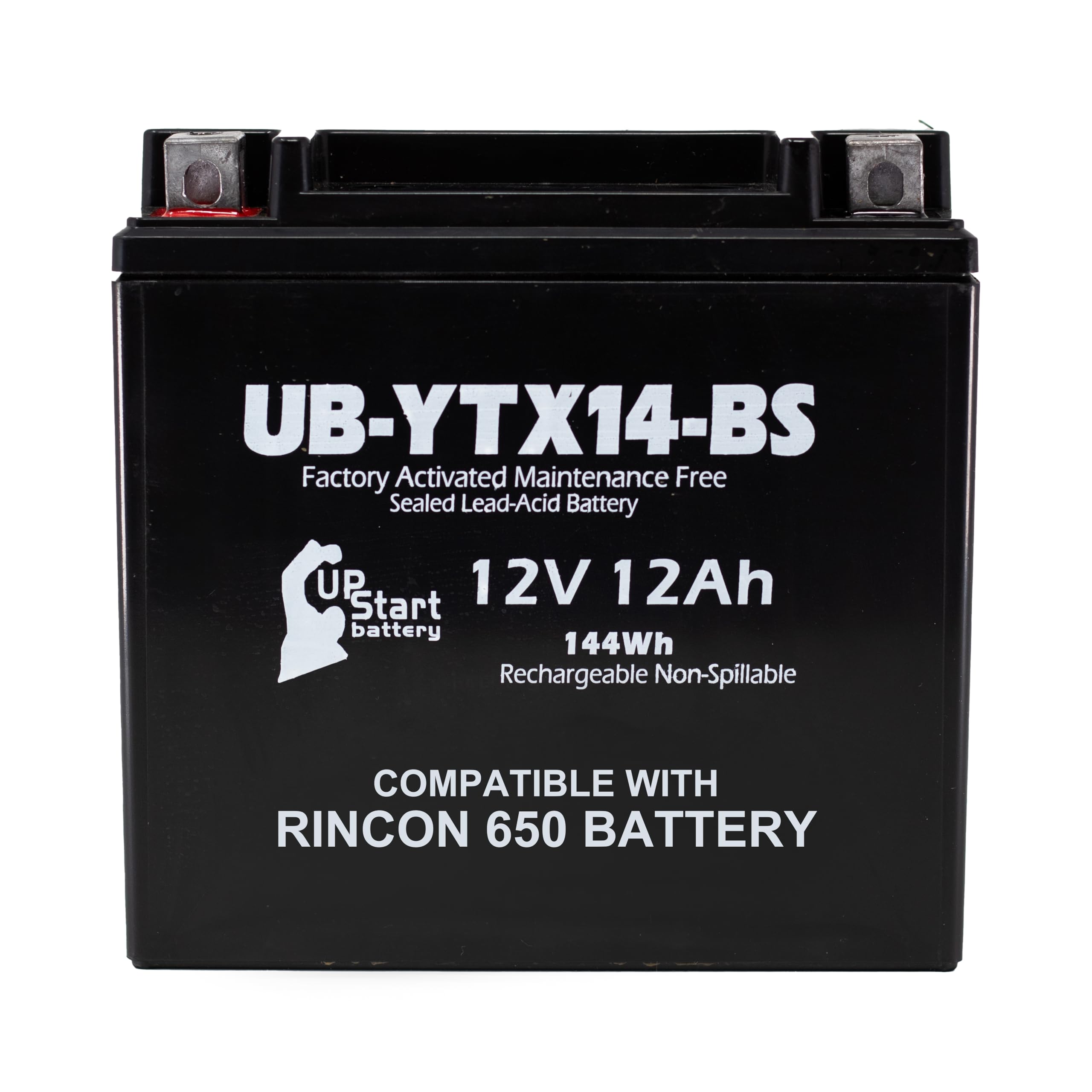 YTX14-BS Replacement For Honda Rincon 650 Battery 2003-2005 - Compatible With Honda TRX650 FourTrax 650CC, TRX 650 Four Wheeler Quad ATV Batteries - 12V 12AH Maintenance Free