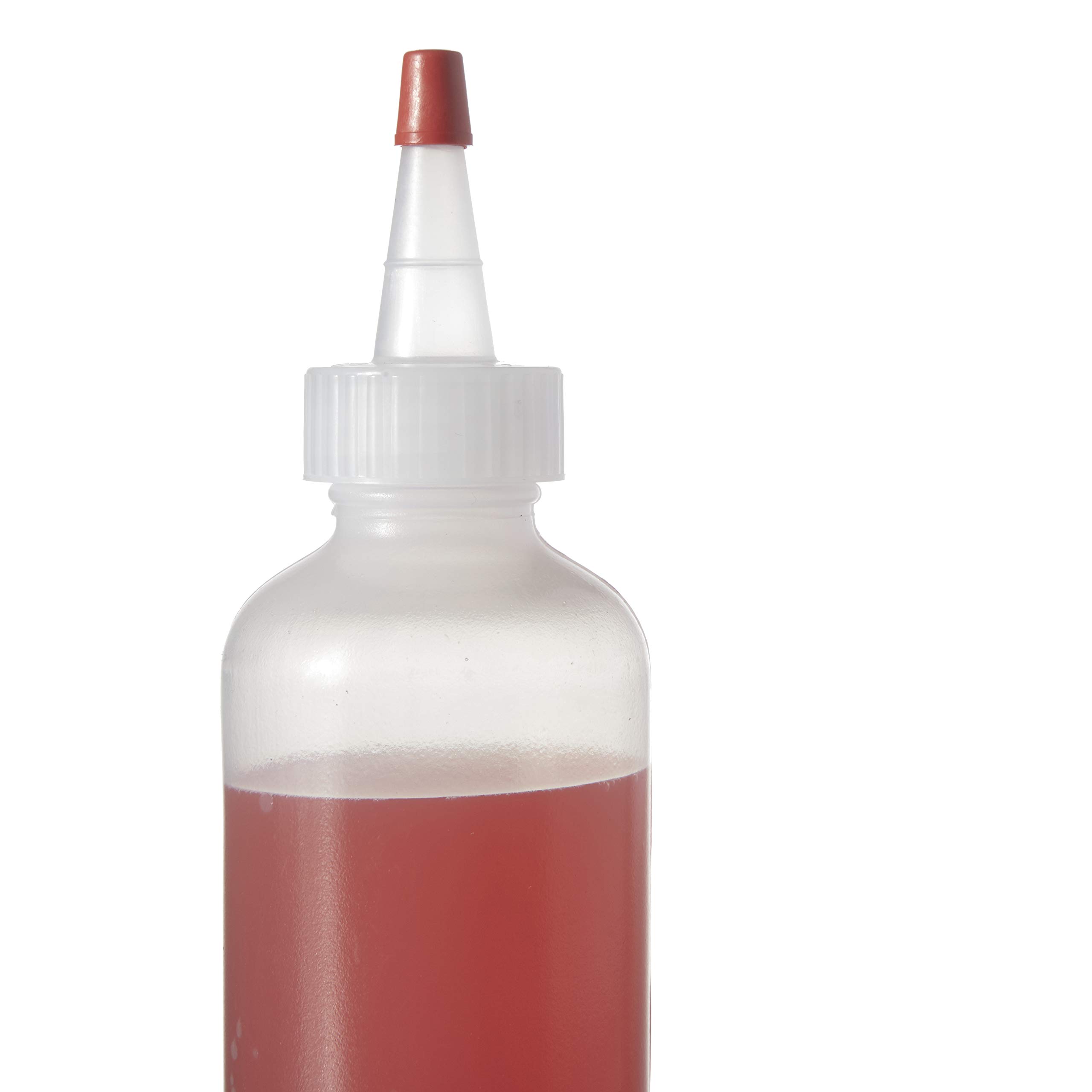 Consolidated Plastics Boston Round Bottles with Yorker Dispensing Cap, LDPE, 4 oz, 24 Piece