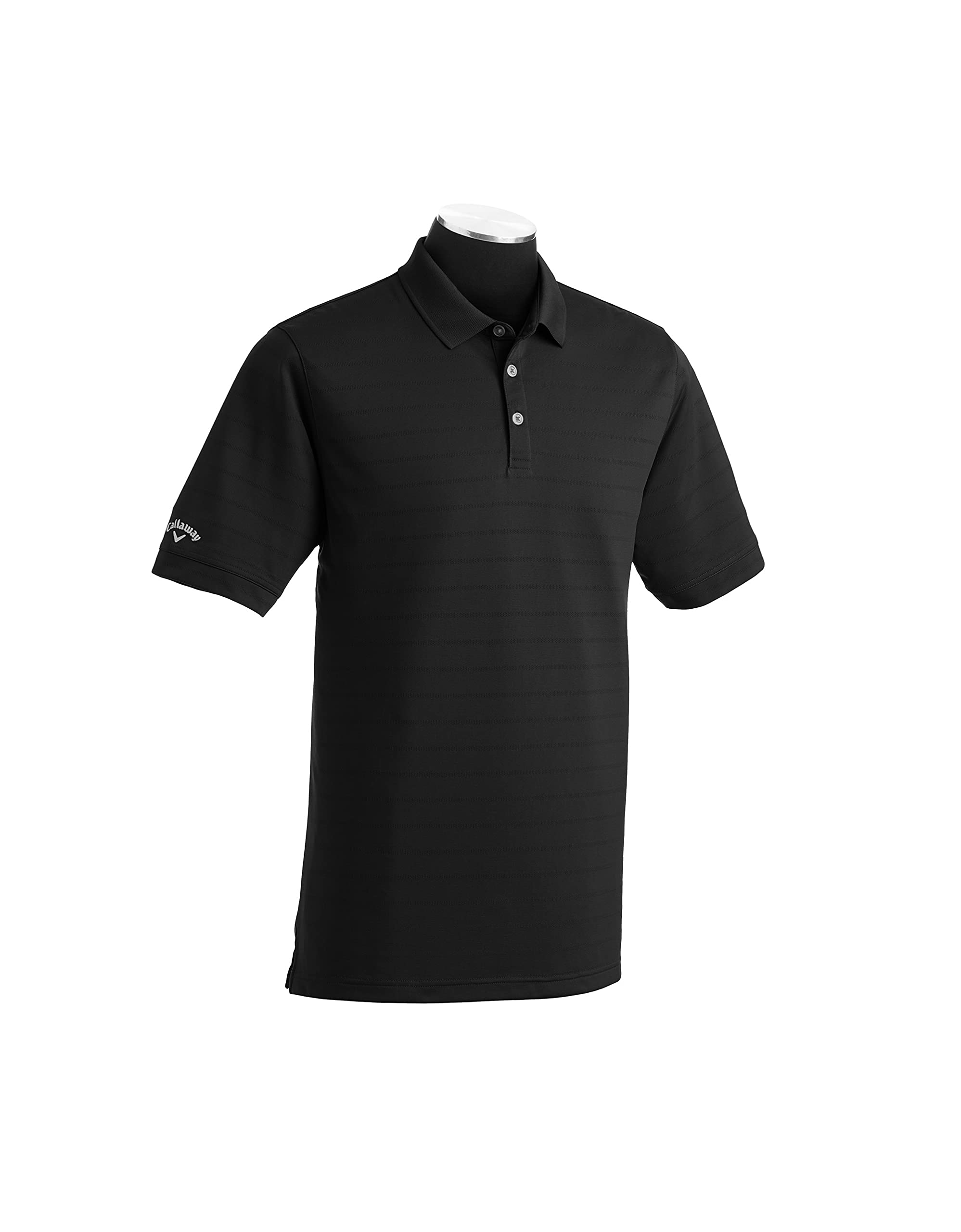 Callaway Men's Basic Short Sleeve Opti-Vent Open Mesh Polo Golf Shirt , Black, XX-Large