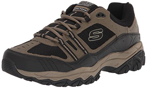 Skechers Men's After Burn Memory Fit - Strike Off Lace-Up Sneaker,pebble/black,10 M US