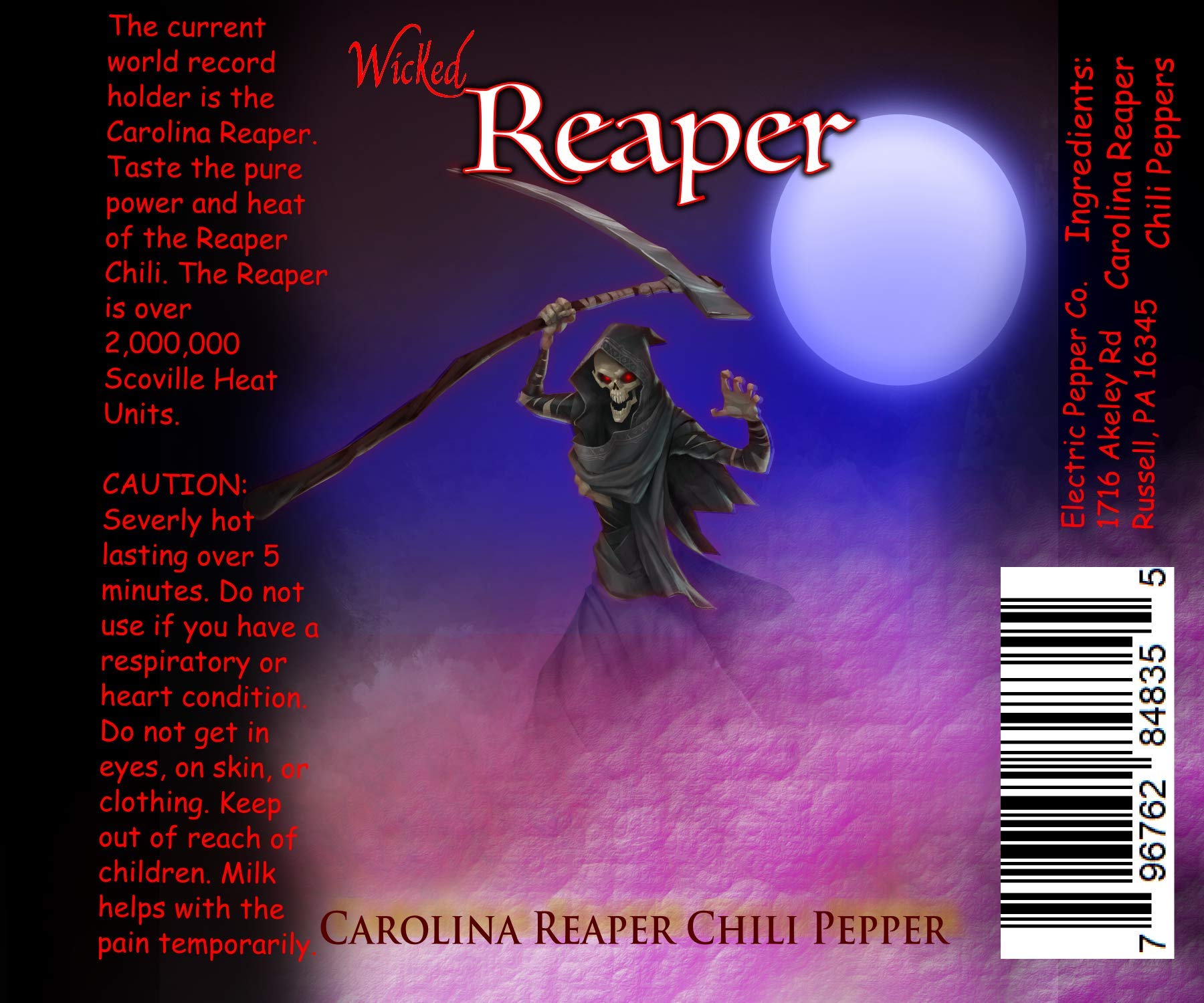Wicked Reaper Wicked Tickle Carolina Reaper Chili Peppers World's Hottest Dried Spice 10 Pack +2 Free