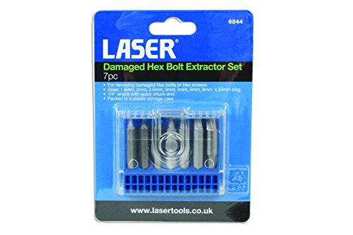 Laser 6844 Damaged Hex Bolt Extractor Set 7pc