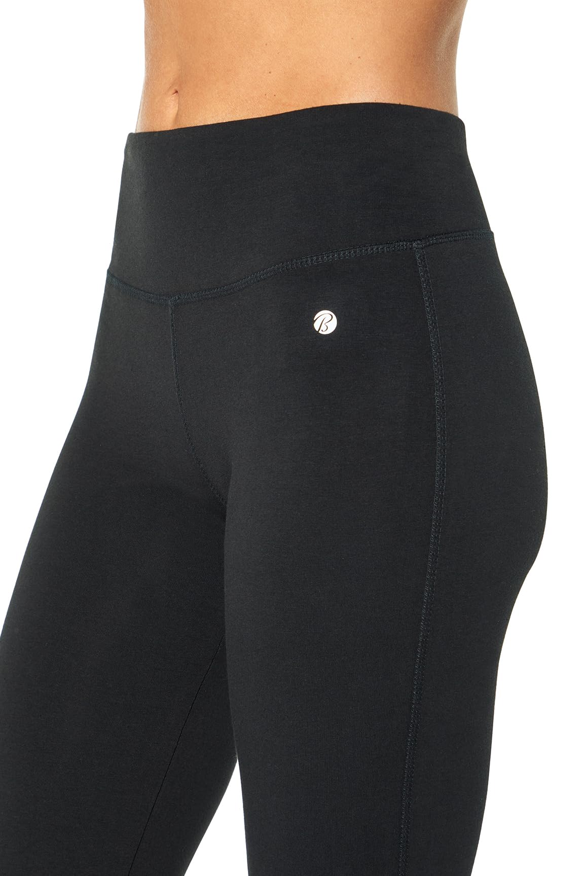 Bally Total Fitness Women's High Rise Tummy Control Bootleg Pant, Black, X-Large