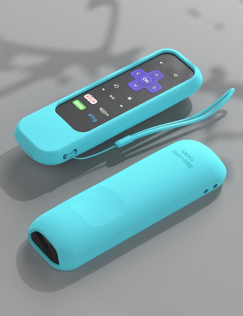 Protective Case for Roku Express HD/Express+,Roku 2 (4210R),Roku LT,Premiere,RC83,Streaming Stick RC41,3800RT,TCL TV R655 Remote Case Light Weight Shock Proof Silicone Remote Cover(Glow in Dark Blue)