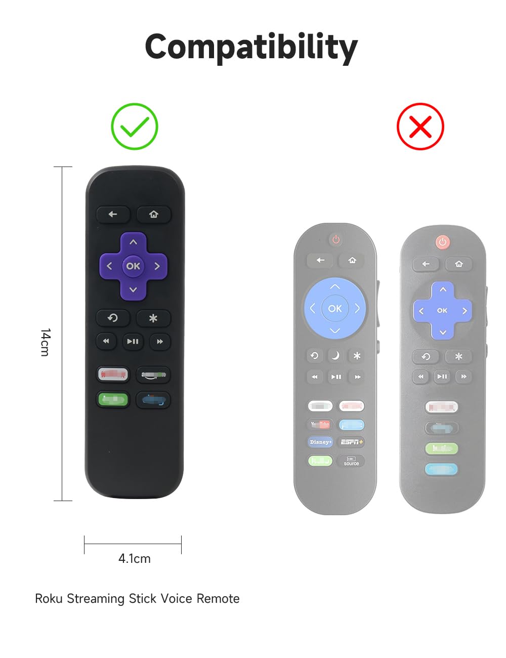 Protective Case for Roku Express HD/Express+,Roku 2 (4210R),Roku LT,Premiere,RC83,Streaming Stick RC41,3800RT,TCL TV R655 Remote Case Light Weight Shock Proof Silicone Remote Cover(Glow in Dark Blue)