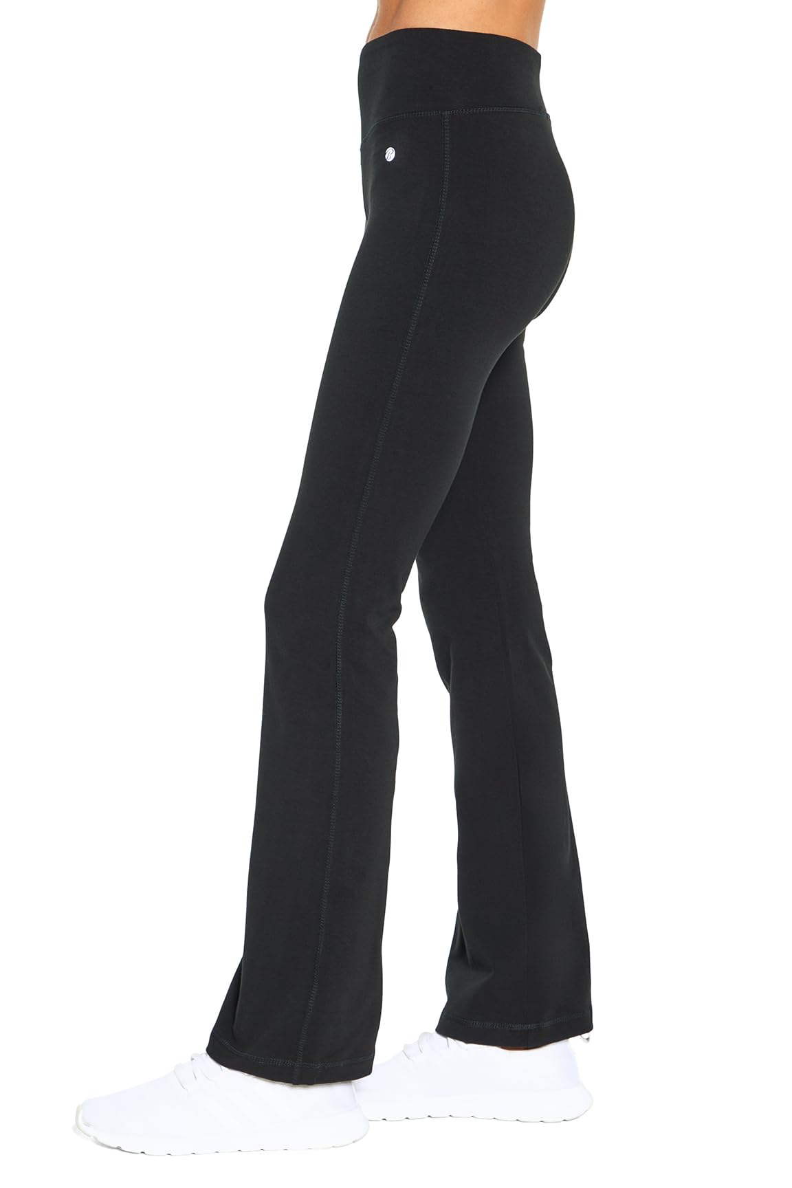 Bally Total Fitness Women's High Rise Tummy Control Bootleg Pant, Black, X-Large