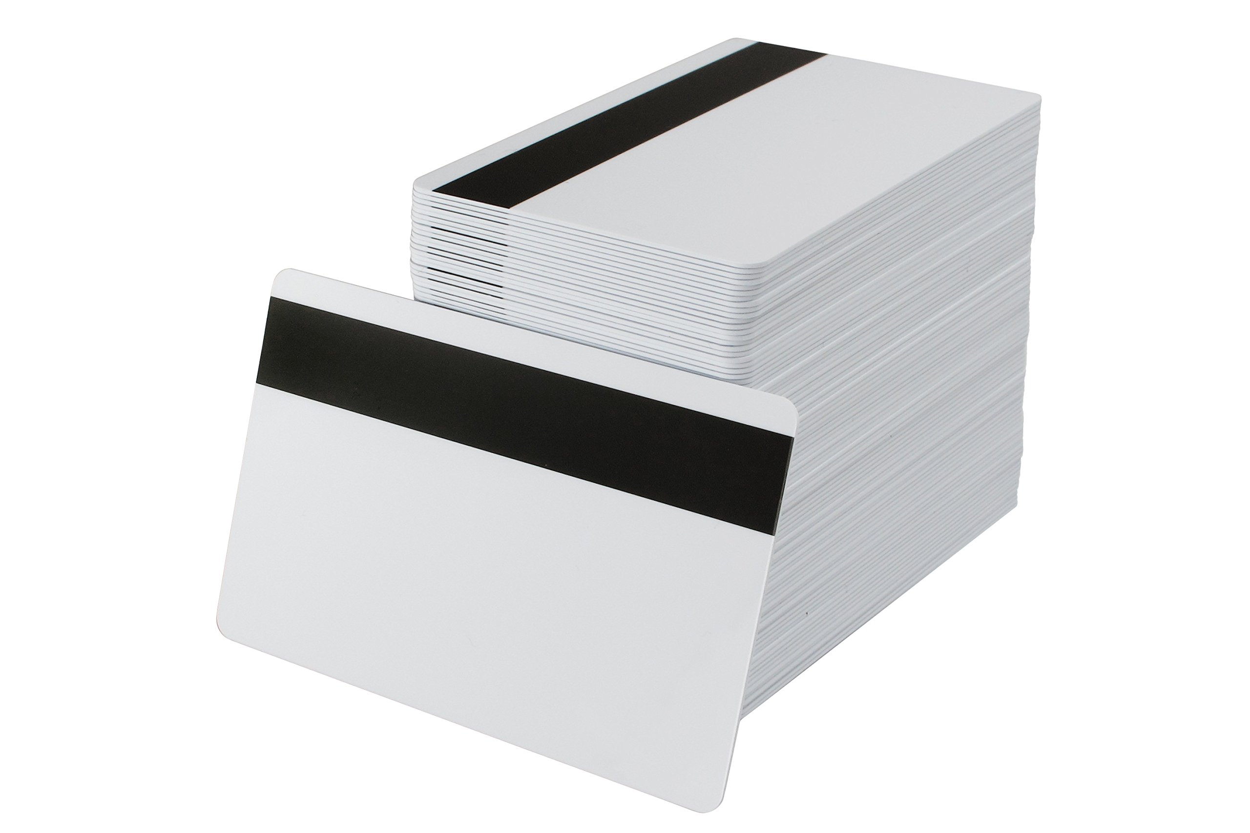 Pack of 500 White CR80 PVC Cards with Hi-Co Magnetic Stripe | 30 Mil - Not Encoded