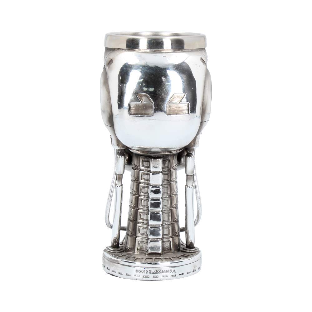 Nemesis Now Terminator Head Goblet 17cm Silver, Resin w/Stainless Steel Insert