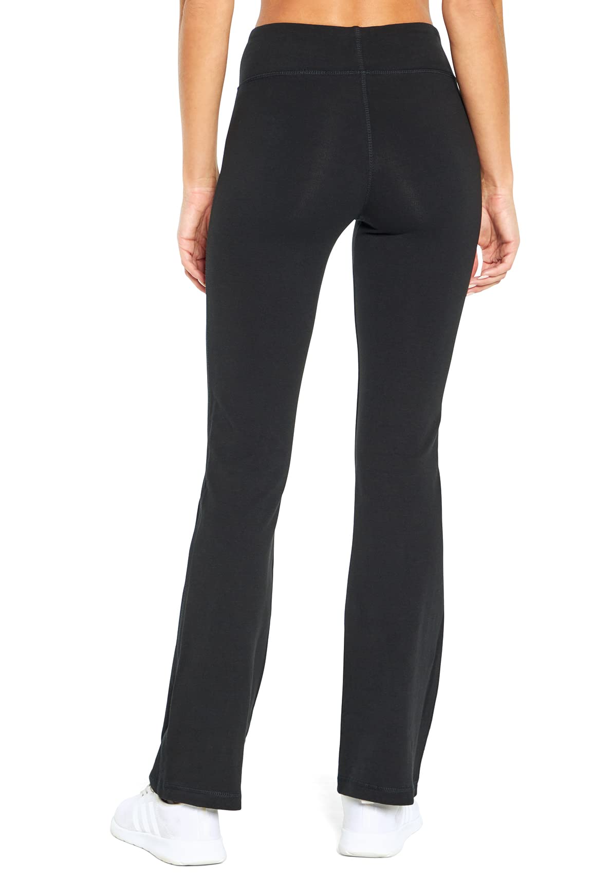 Bally Total Fitness Women's High Rise Tummy Control Bootleg Pant, Black, X-Large