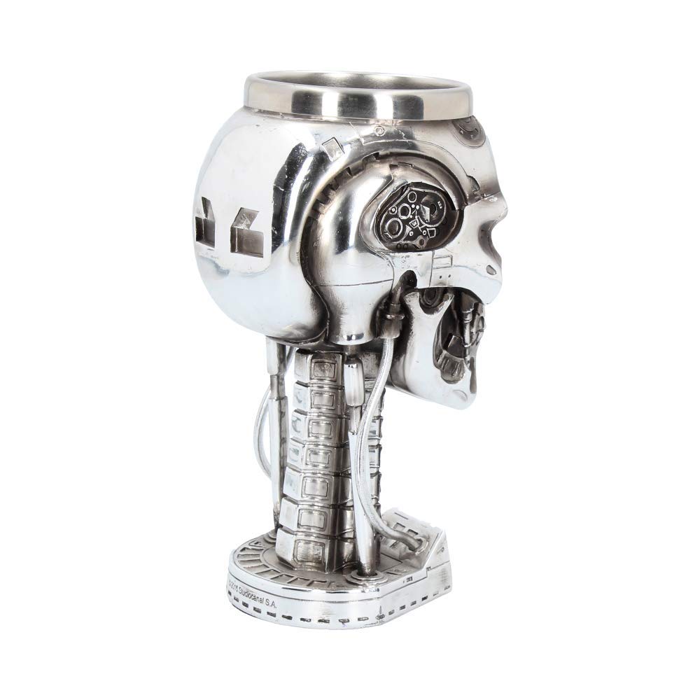 Nemesis Now Terminator Head Goblet 17cm Silver, Resin w/Stainless Steel Insert