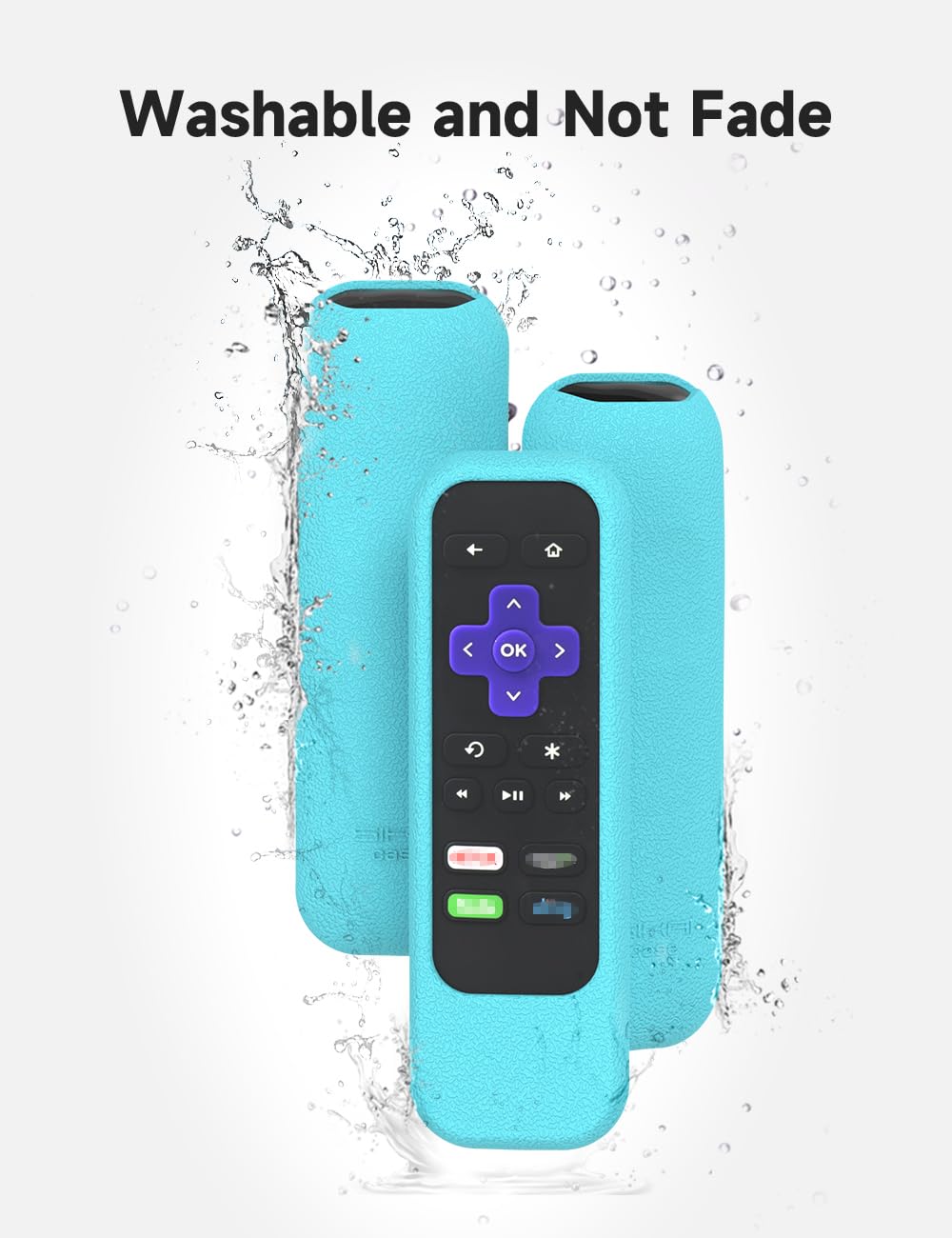 Protective Case for Roku Express HD/Express+,Roku 2 (4210R),Roku LT,Premiere,RC83,Streaming Stick RC41,3800RT,TCL TV R655 Remote Case Light Weight Shock Proof Silicone Remote Cover(Glow in Dark Blue)