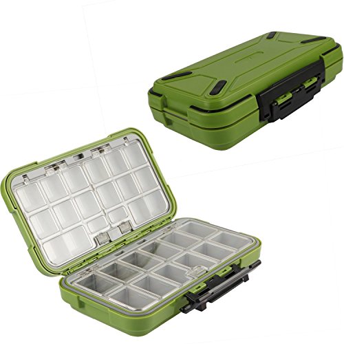 Goture Small Tackle Box, Waterproof Fishing Lure Boxes, Storage Case Bait Plastic Accessories Containers Green SMALL 7.8'' X 4.2'' X 1.8''