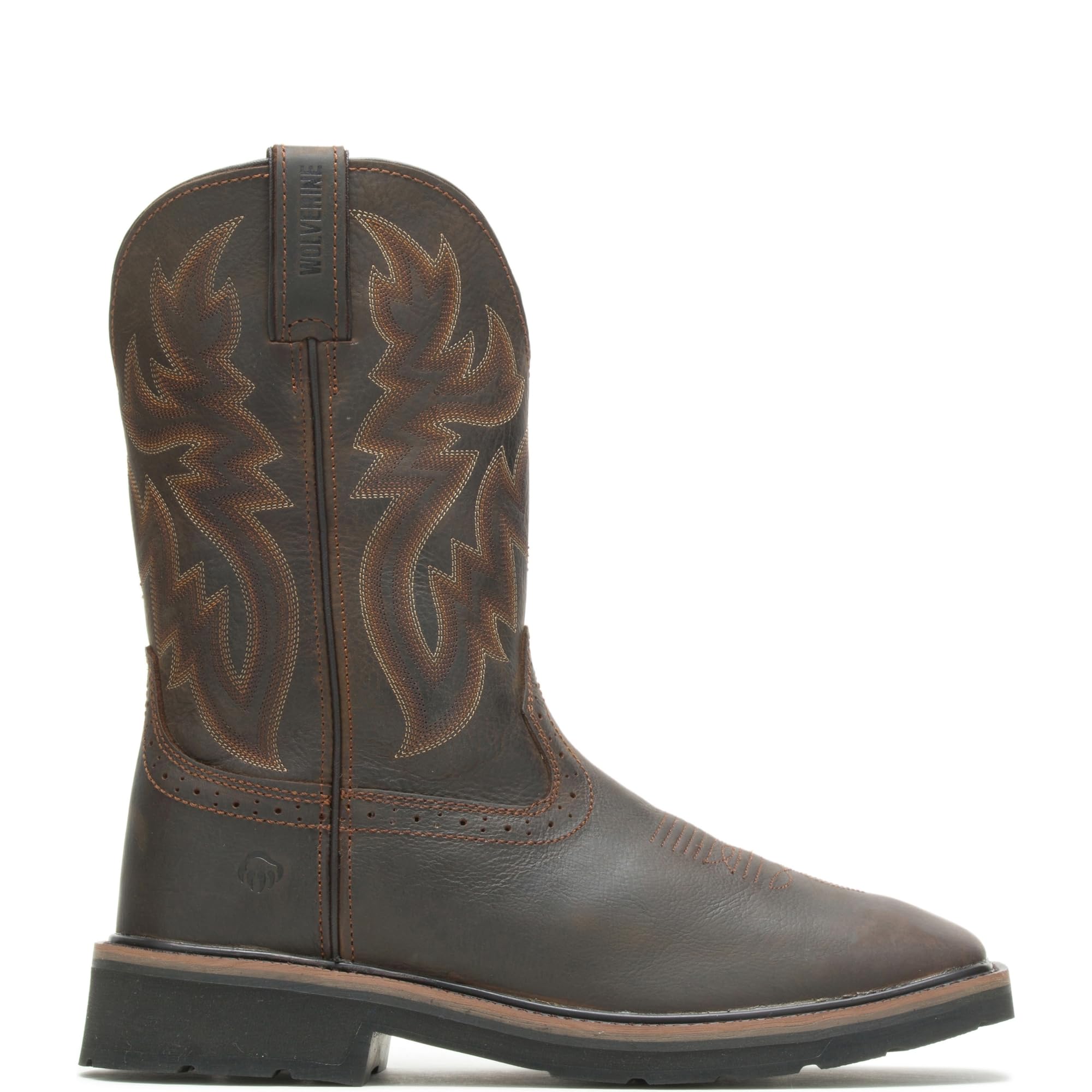 Wolverine Men's Rancher Steel Toe 10in Work Boot, Dk Brown/Rust, 11