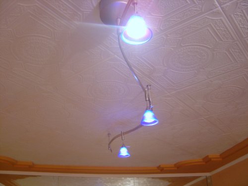 Lima R30W 20 x 20 Tin Looking Styrofoam Glue Up White Ceiling Tile by Euro-Deco Ceilings, Inc.