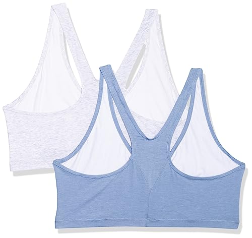 Hanes womens X-temp Comfortflex Fit Pullover Mhh570 2-pack bras, Heather Grey/Denim Jacket Blue Heather, 3X-Large US